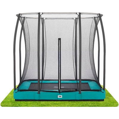 7ft x 5ft Salta Green Rectangular Comfort Edition Inground Trampoline ...