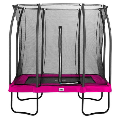 7ft x 5ft Salta Pink Comfort Edition Rectangular Trampoline with Enclosure