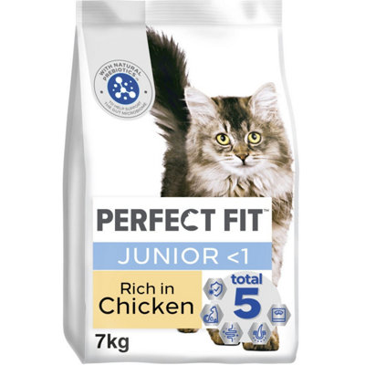 7kg Perfect Fit Advanced Nutrition Junior Complete Dry Cat Food Chicken ...