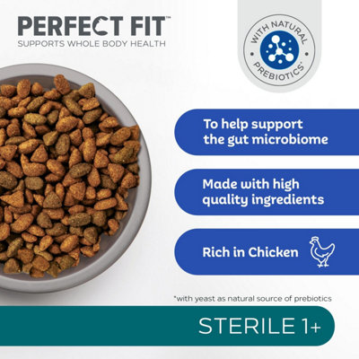 7kg Perfect Fit Advanced Nutrition Sterile Neutered Adult Dry Cat Food ...