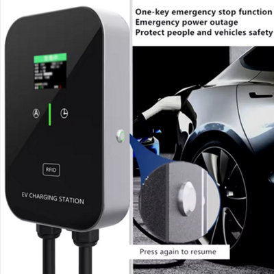 7KW 32A Type 2 EV Charger - Fast Electric Car Charging Point with 5m Cable