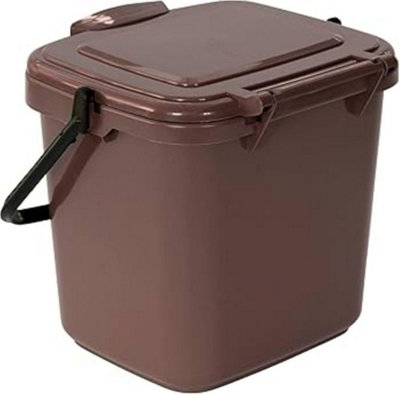 7L Brown Kerbside Recycling Caddy - Kitchen & Household Waste Bin