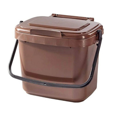 7L Brown Kerbside Recycling Caddy - Kitchen & Household Waste Bin