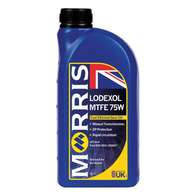 7L MORRIS MTFE 75W Fully Synthetic Gear Oil API GL4 Monograde Fluid