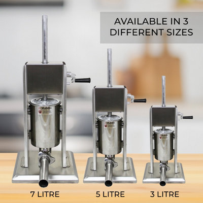 7L Vertical Sausage Stuffer - Meat Stuffing Maker Kit with 5 Size ...