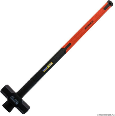 7Lb Heavy Duty Sledge Hammer Long Handle Grip With Fibreglass Rubber ...