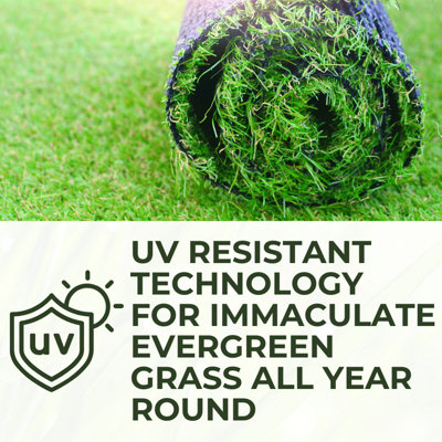 7mm Artificial Grass - 1m x 10m - Budget Fake Lawn Astro Turf