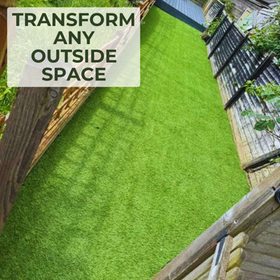 7mm Artificial Grass - 2m x 1m - Budget Fake Lawn Astro Turf