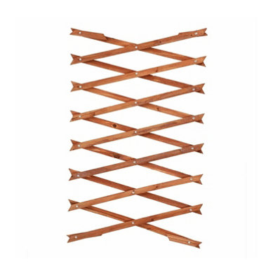 7mm Heavy Duty Brown Expanding Wooden Trellis 1.8m x 0.3m