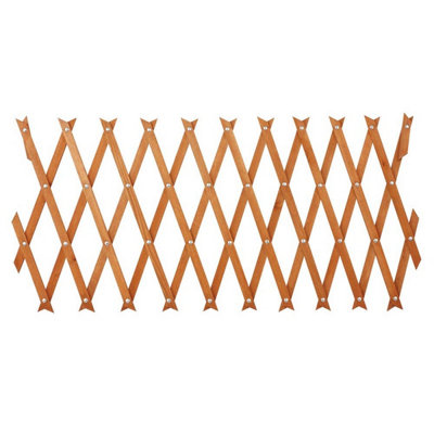 Buy 7mm Heavy Duty Brown Expanding Wooden Trellis 1.8m x 0.6m at B&Q