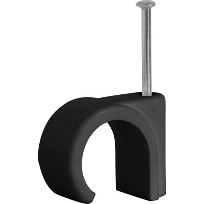 7mm ROUND Clips (100) BLACK, 12 BAGS PER CARD, PRICE IS PER CARD