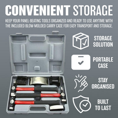 7pc Car Auto Body Dent Repair Panel Kit + Case - Beaters Beating ...