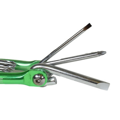 7pc Pocket Size Folding Screwdriver Phillips Pozi Flat Bits Repair Tool ...