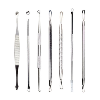 7pcs Blackhead Remover Pimple Extractor Tweezer Set