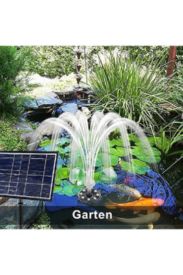7W Solar Powered Fountain Colored LED Water Pump 11 Nozzles
