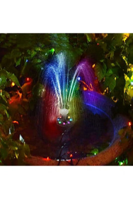 7W Solar Powered Fountain Colored LED Water Pump 11 Nozzles