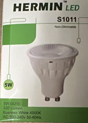 7x GU10 S1011 4000K Natural Daylight Non Dimmable Led Bulb