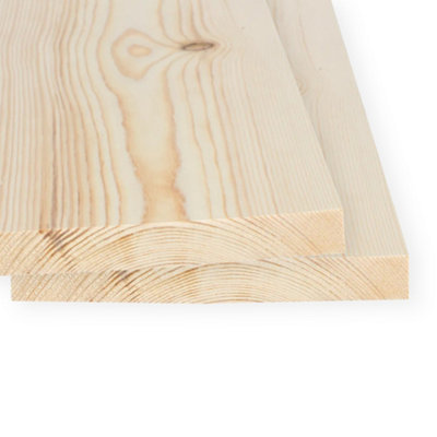 7x1 Inch Spruce Planed Timber (L)1800mm (W)169 (H)21mm Pack of 2