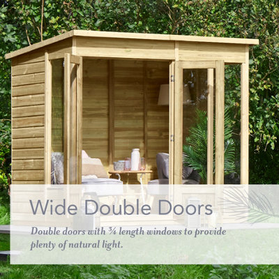 7x5 Apex Beckwood Shed 25yr Guarantee Shiplap Pressure Treated - Double ...