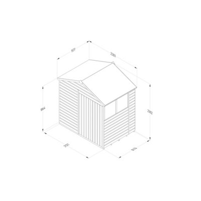 7x5 Apex Shed Beckwood Shed 25yr Guarantee Shiplap Pressure Treated - 2 ...