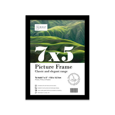 7x5 Black Picture Frame (12.7 x 17.8cm) Poster, Photo, Artwork, Gallery ...