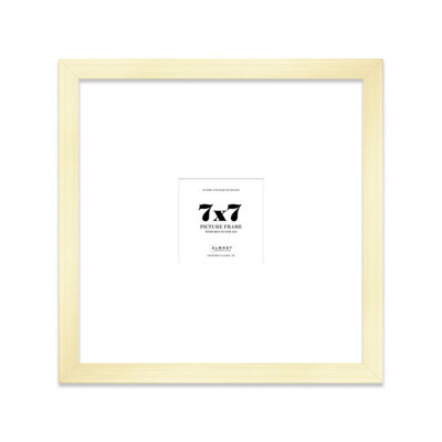7x7" Gold Picture Frame - 7x7" Square Frame with 3x3" Mount for 7x7 ...