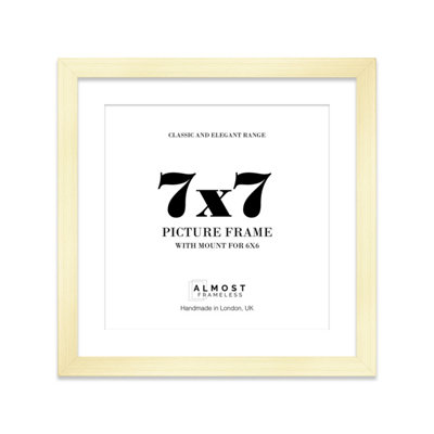 7x7" Gold Picture Frame - 7x7" Square Frame with 6x6" Mount for 7x7 ...