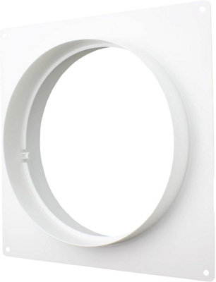 8" 200mm Ventilation Round Circular Ducting Wall Mounting Plate with ...