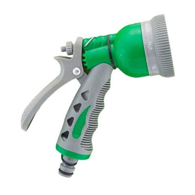 8 Dial Garden Hose Pipe Spray Gun Soft Grip Handle Multi Pattern Water ...