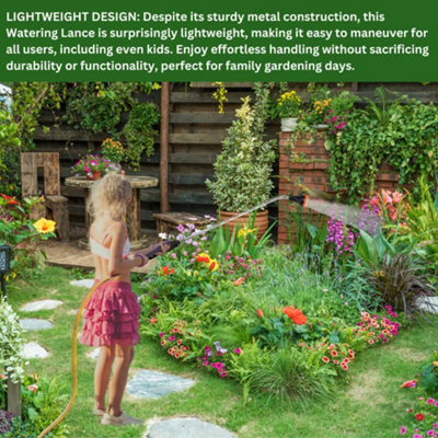 8-Function Watering Lance 83cm - Long Reach, Multi Jet Nozzle Lawn ...