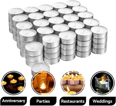 8-Hour Tea Lights Candles, 600 Pack, Long Burning Tealights Candle ...