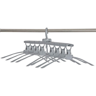 8-in-1 Folding Clothes Hangers With 360 Rotation - Collapsible Space ...