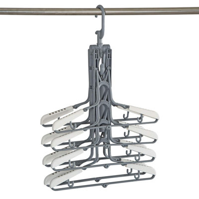 8-in-1 Folding Clothes Hangers With 360 Rotation - Collapsible Space ...