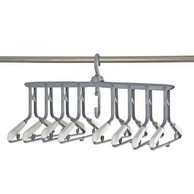 8-in-1 Folding Clothes Hangers With 360 Rotation - Collapsible Space ...