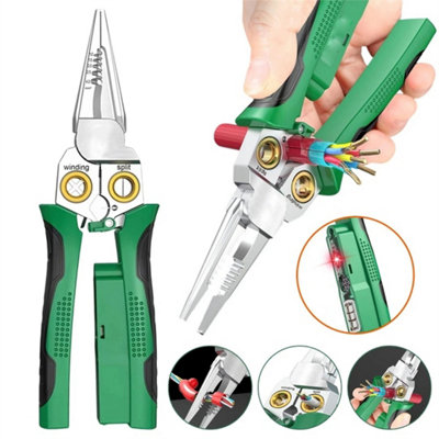 8-in-1 Wire Stripper with Voltage Tester 18-10 AWG