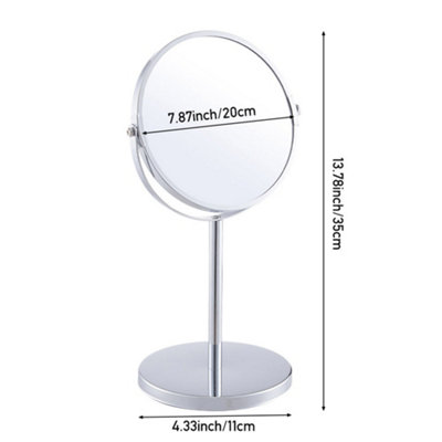 8-Inch Double-Sided Tabletop Mirror with 360-Degree Flip and Magnification