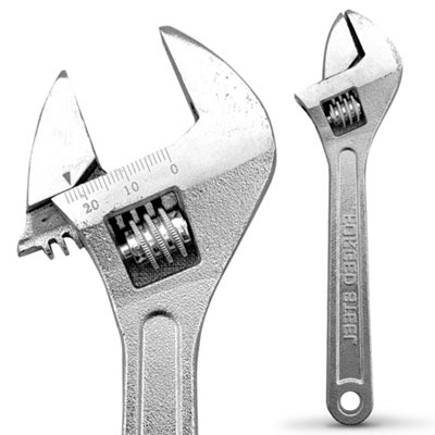 8 INCH STEEL ADJUSTABLE WRENCH 0-24MM, WIDE JAW ADJUSTABLE SPANNER ...