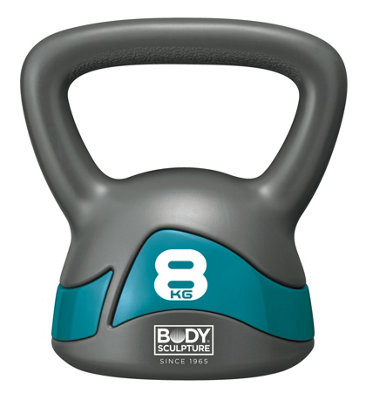 8 Kg KETTLEBELL Grey with Green Strip Product Dimensions, Diameter 18.0 ...
