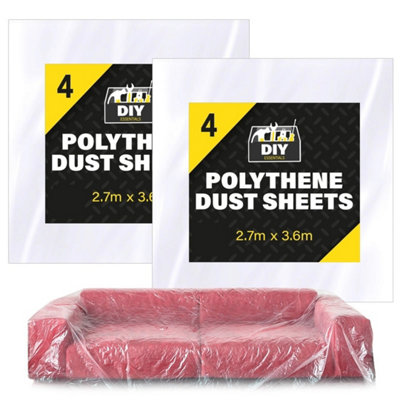 8 Large Dust Sheets 3.6M Decorating Clear Covers