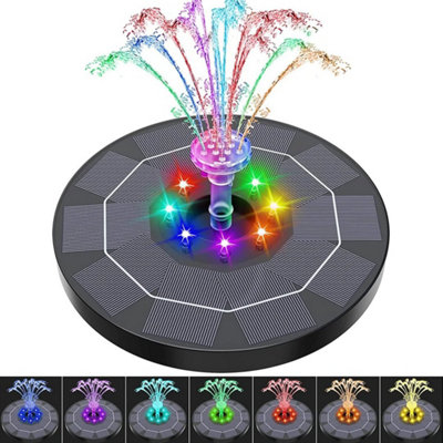 8 LED Colorful Solar Powered Fountain