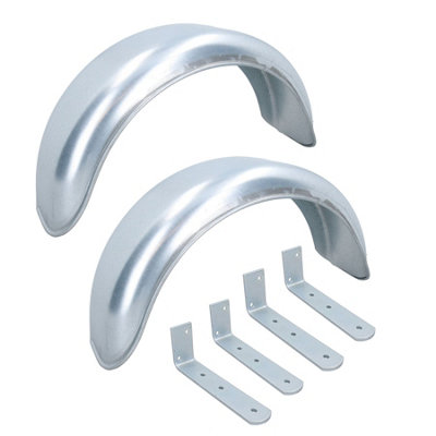 8" Metal Mudguards Fender (Pair) Offset Fit & Mud Guard Angle (LARGE ...