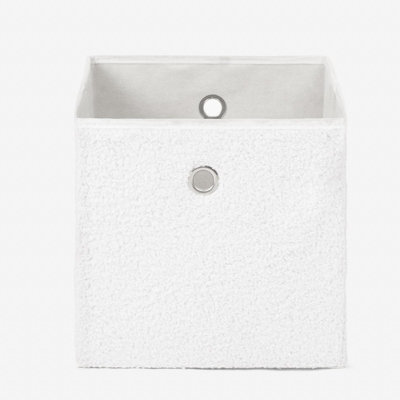 8 Pack Boucle Cube Folding Space Saving Storage Boxes | DIY at B&Q