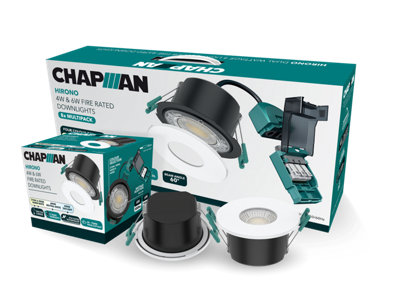 8 Pack - CHAPMAN LED Fire-Rated Downlight Pro 4W & 6W 4CCT IP65 (White ...