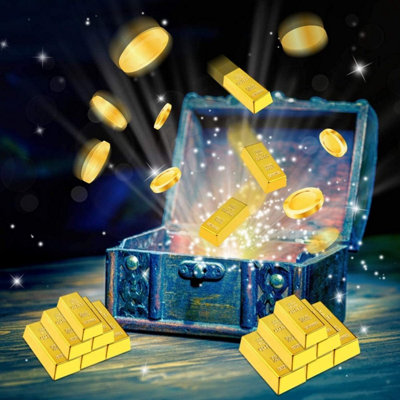 8 Pack Fake Gold Bars, Replica Gold Bullion Glittering Brick ...