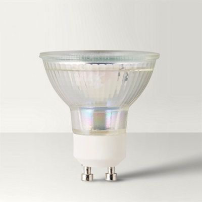 8 Pack GU10 White Glass Bodied Spotlight LED 3W Warm White 3000K 280lm ...
