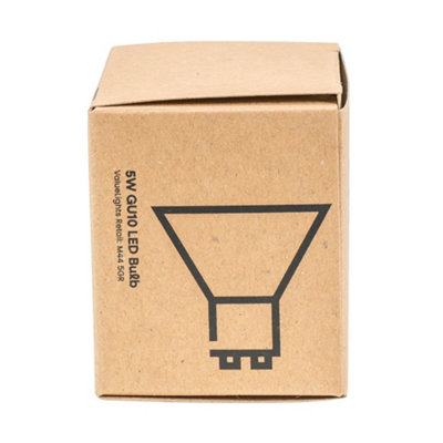 8 Pack GU10 White Thermal Plastic Spotlight LED 5W Cool White 6500K ...