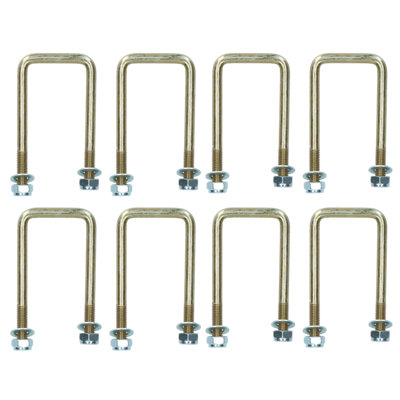 8 Pack M10 50mm x 100mm U-Bolt N-Bolt for Trailers with Nuts HIGH TENSILE