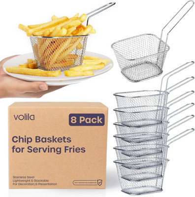 8 Pack Mini Chip Baskets for Serving Fries, Onion Rings & Snacks ...