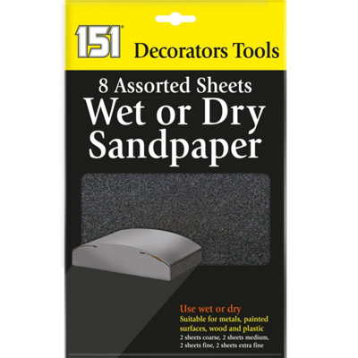 8-Pack Multi-Grit Wet/Dry Abrasive Paper