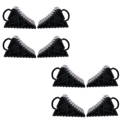 8 Pack Safety Wheel Chock Chocks Blocks Car Trailer Caravan Horsebox Wedge